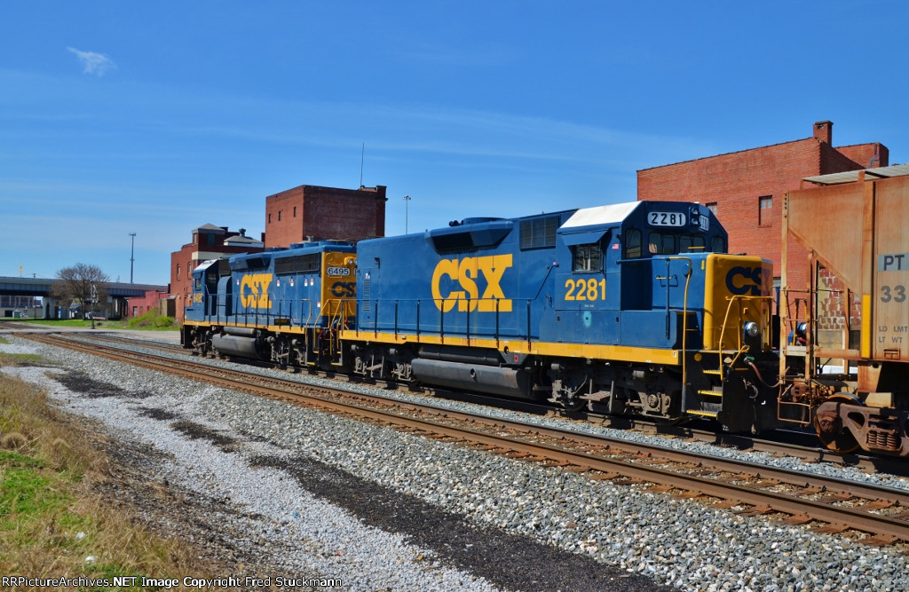 CSX 2281 is looking good too.